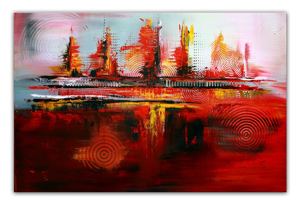 BURGSTALLER ORIGINAL XXL Gemälde Leinwand Bilder Abstrakt Malerei rot ... BURGSTALLER ORIGINAL XXL Gemälde Leinwand Bilder Abstrakt Malerei rot ...